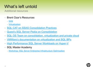 Sql server consolidation and virtualization | PPT
