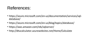 SQL Server Database as a Cloud Service | PPT
