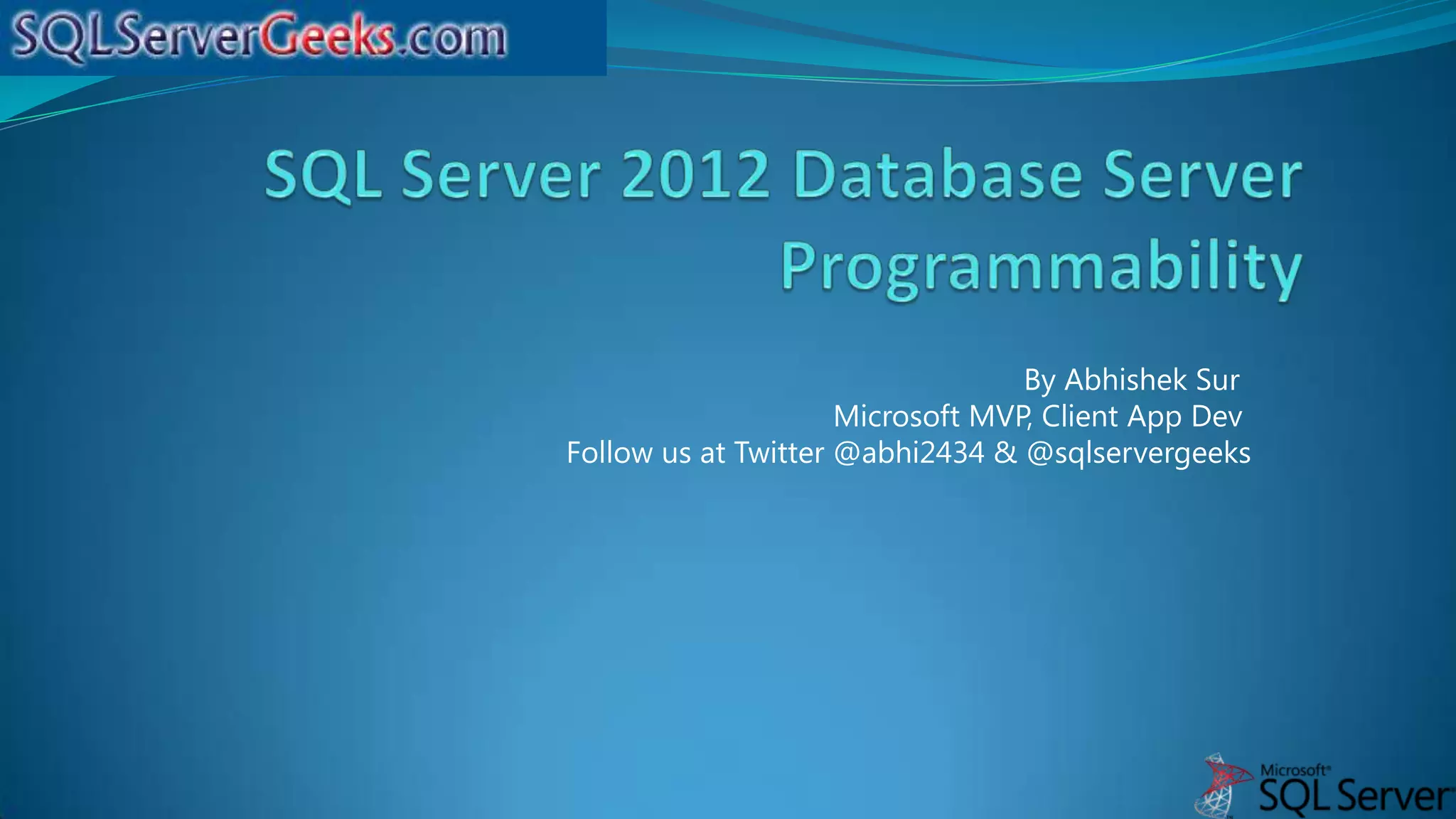 SQL Server2012 Enhancements | PPT
