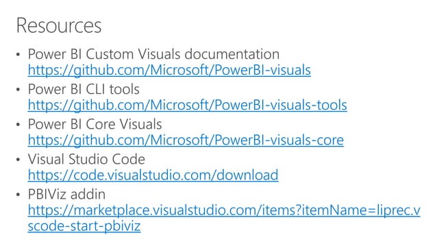 SQLServer Days - Power BI Custom Visuals | PPTX