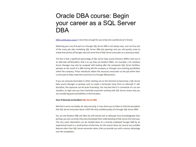 Sql server dba_002 | PPT