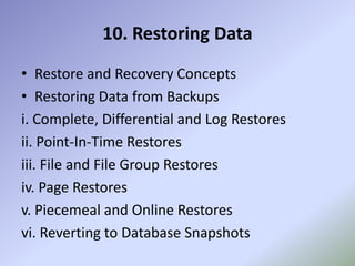 Sql server dba online training | PPTX | Databases | Computer Software and Applications