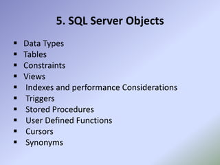 Sql server dba online training | PPTX | Databases | Computer Software and Applications