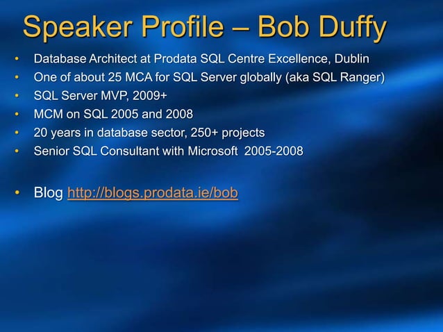 Sql server 2012 - always on deep dive - bob duffy | PPT