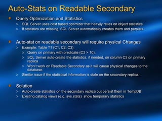 Sql server 2012 - always on deep dive - bob duffy | PPTX