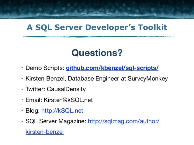 SQL Server Dev ToolKit