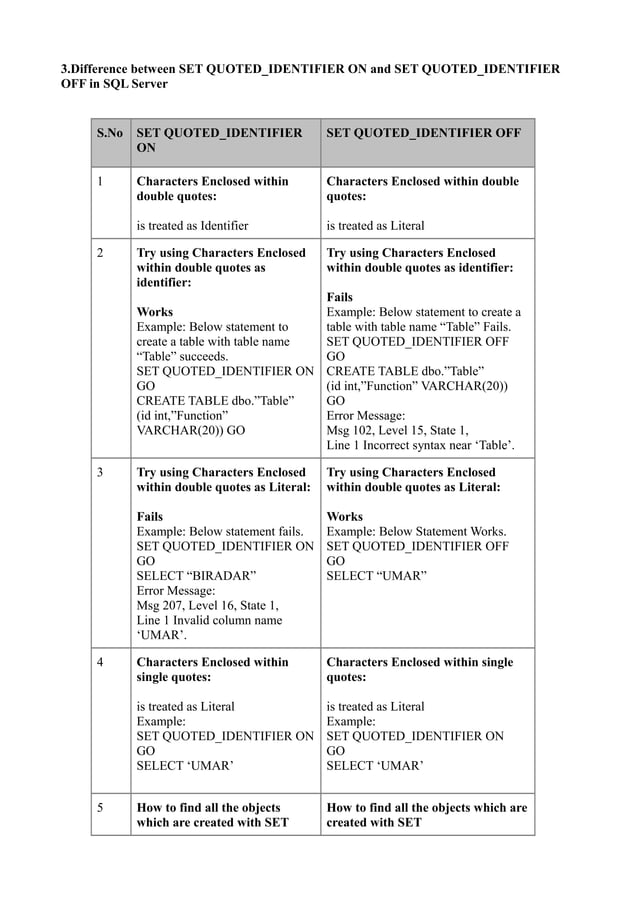 Sql server difference faqs- 9 | PDF