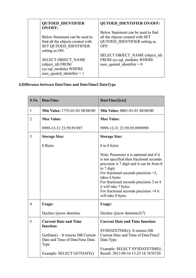Sql server difference faqs- 9 | PDF