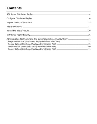 Sql server distributed replay | PDF