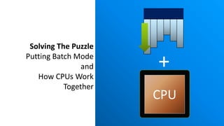 Sql server engine cpu cache as the new ram | PPT