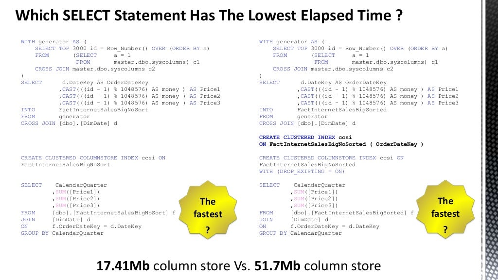 Sql server engine cpu cache as the new ram