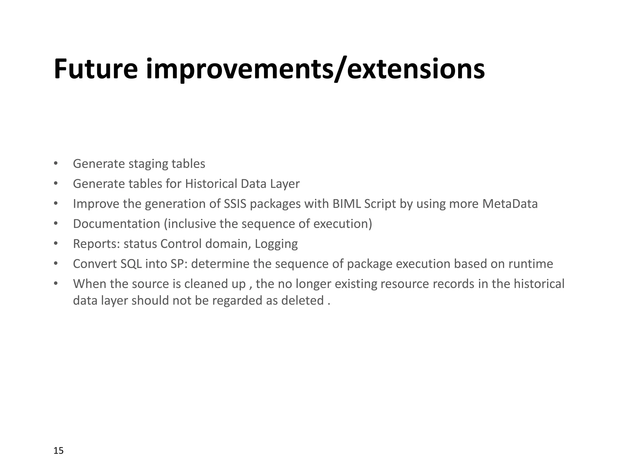 Sql server etl framework | PPTX