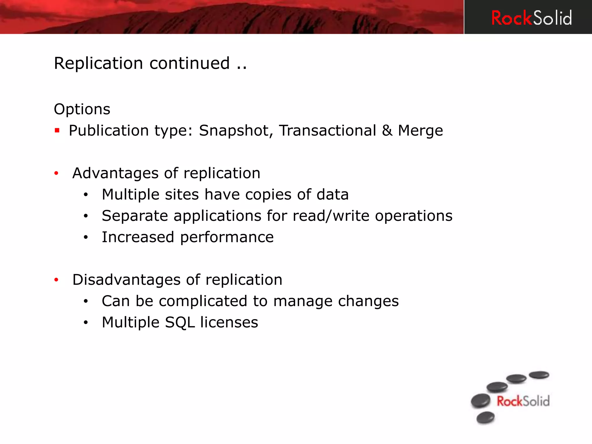 Sql Server High Availability & DR Technologies | PPTX | Databases | Computer Software and ...