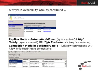 Sql Server High Availability & DR Technologies | PPTX | Databases | Computer Software and ...