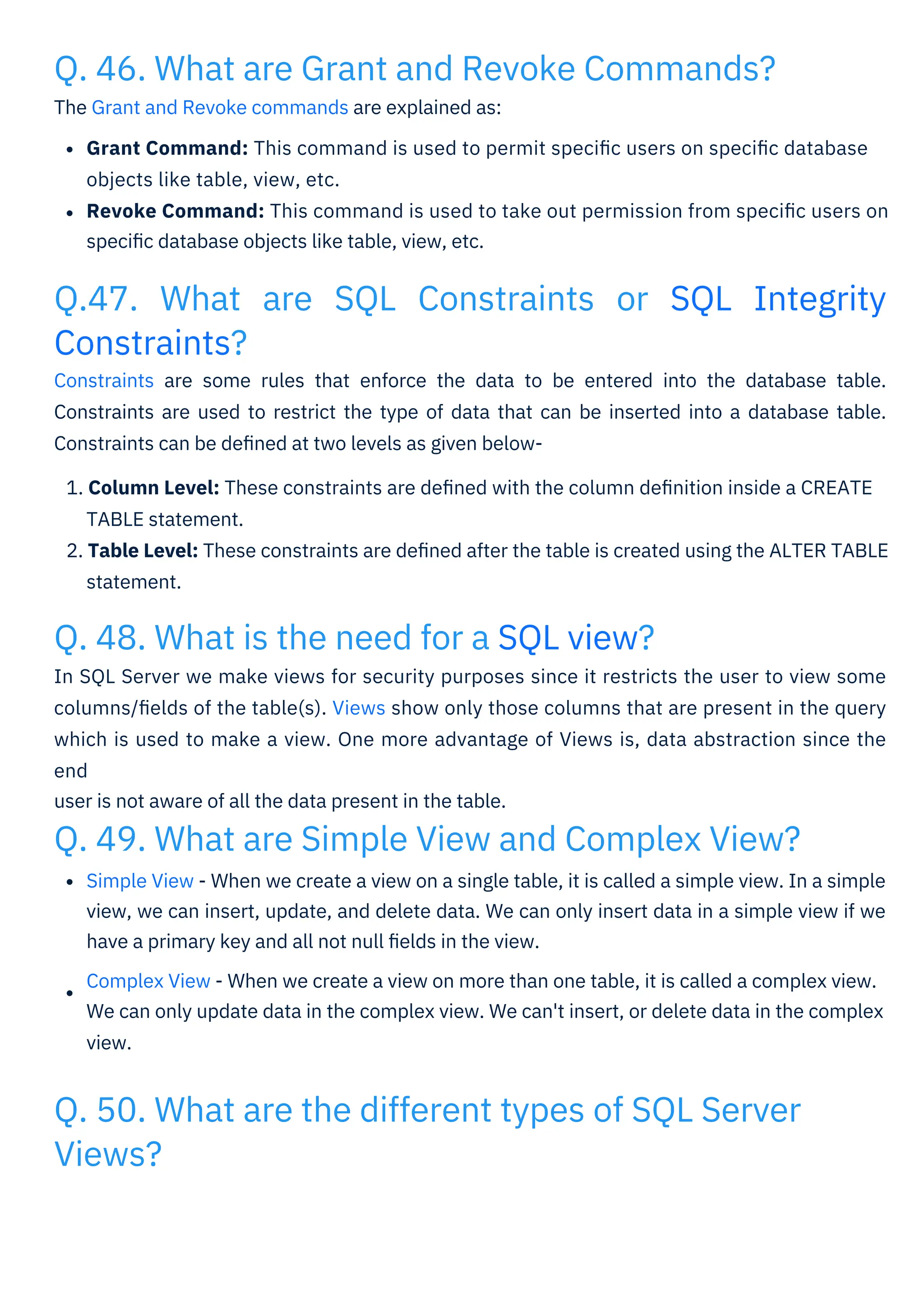 SQL Server Interview Questions PDF By ScholarHat | PDF
