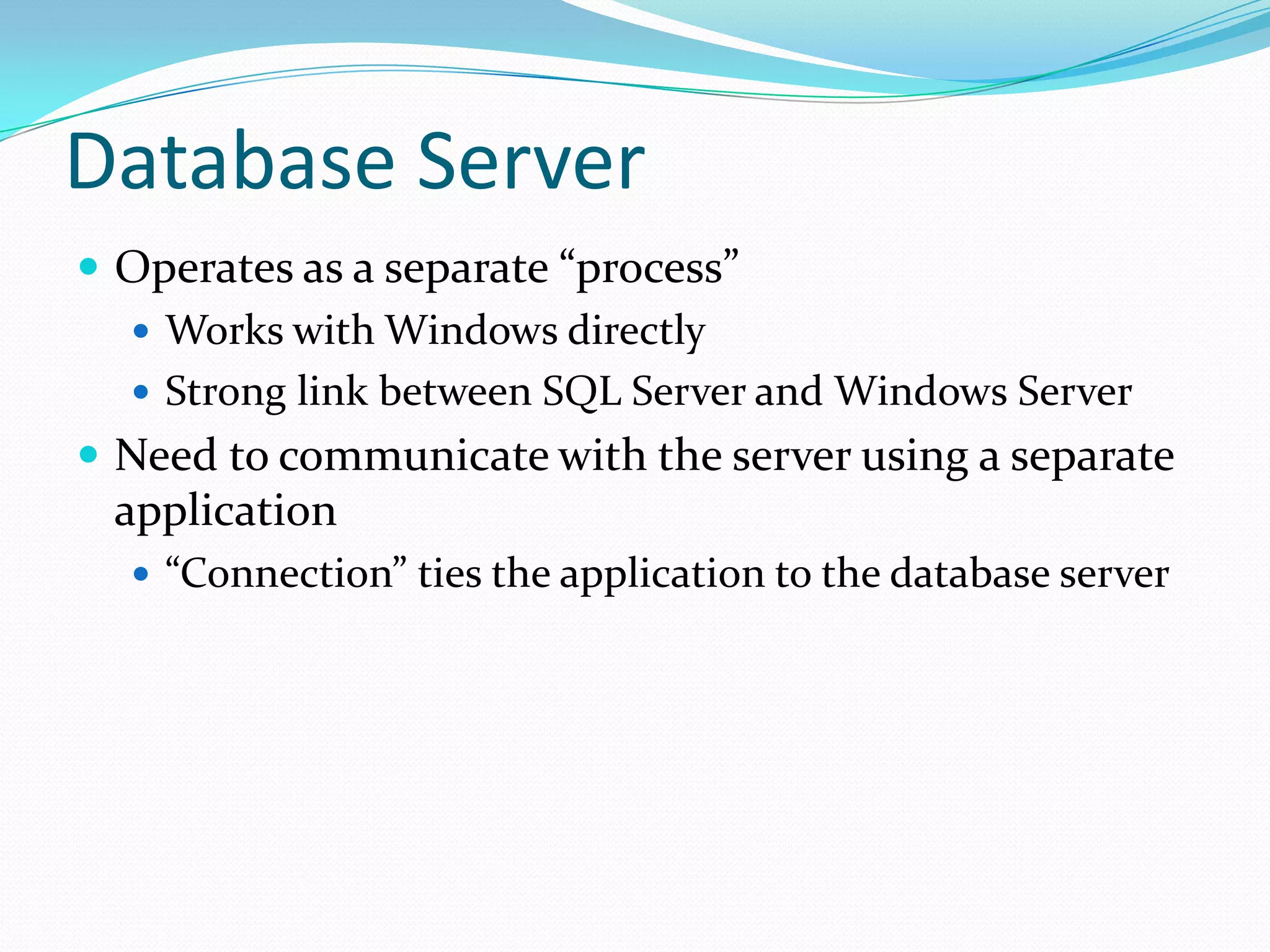 Sql Server Intro Pptx Databases Computer Software And Applications