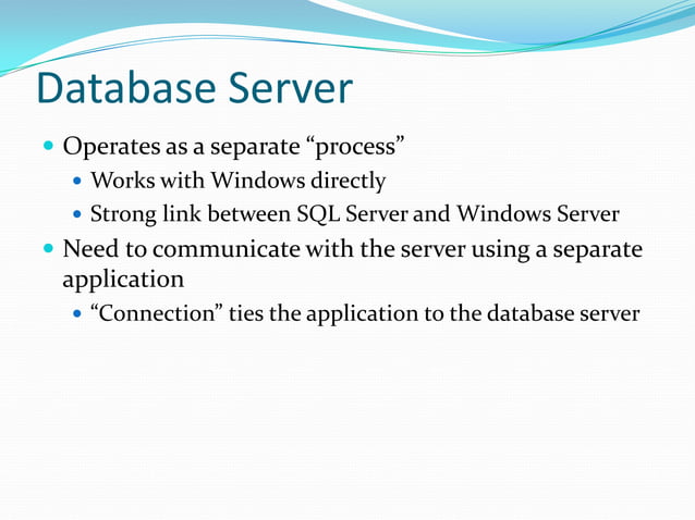 Sql Server Intro Pptx Databases Computer Software And Applications