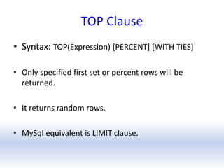 Sql server introduction fundamental | PPT