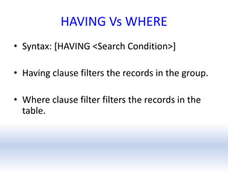 Sql server introduction fundamental | PPT
