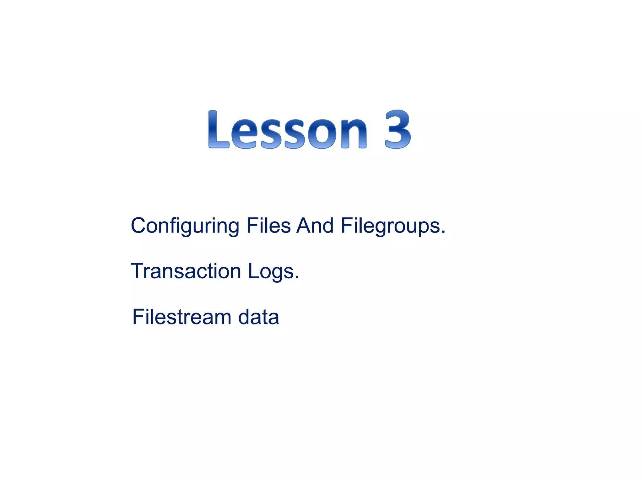 Sql server lesson3 | PPTX