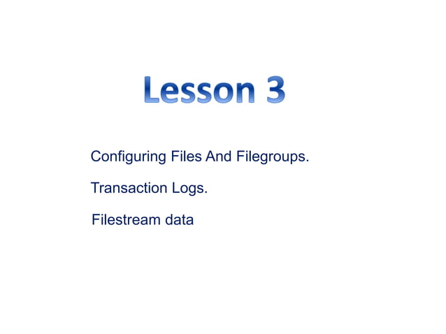 Sql server lesson3 | PPTX | Databases | Computer Software and Applications