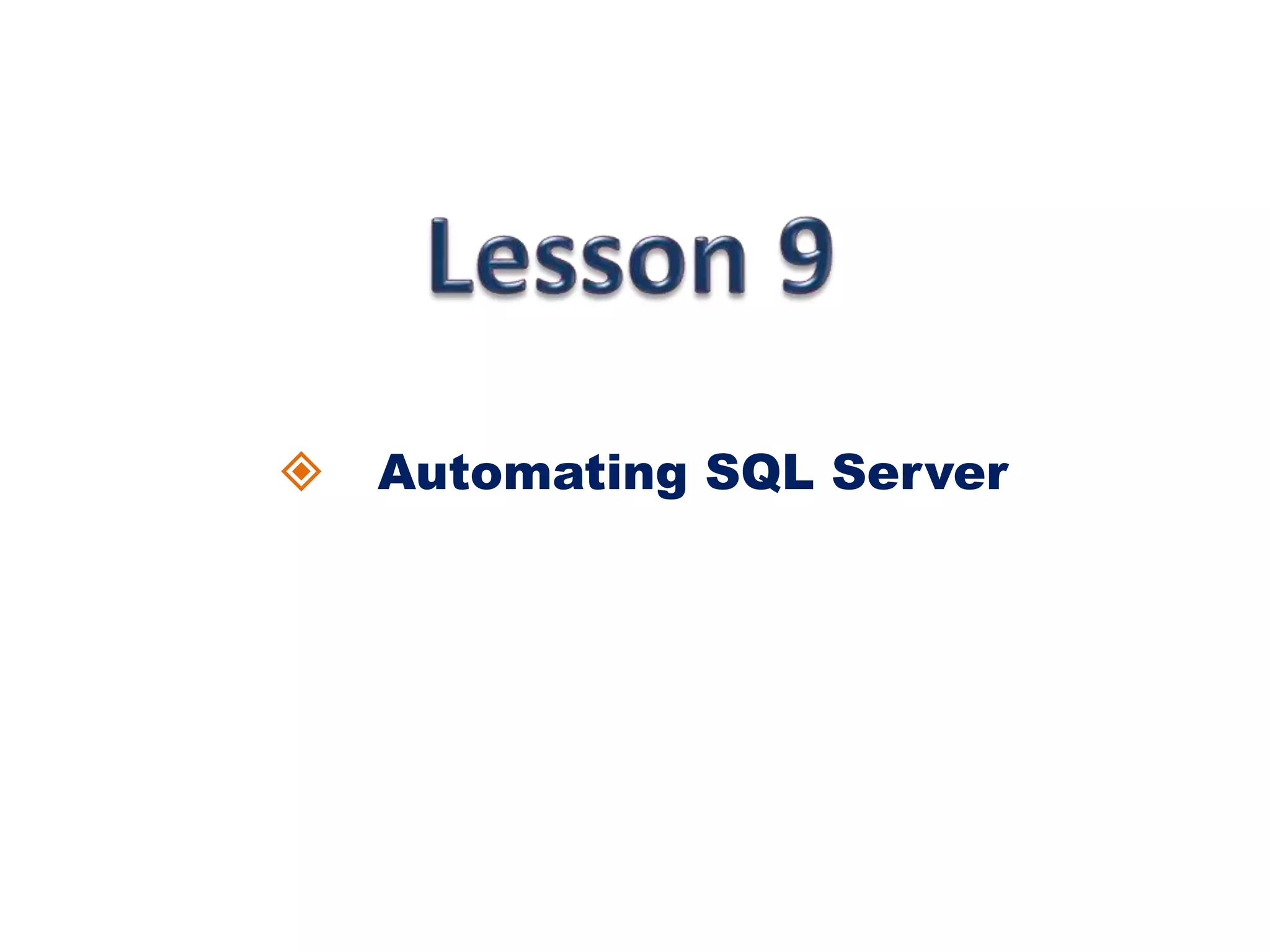 Sql server lesson9 | PPT