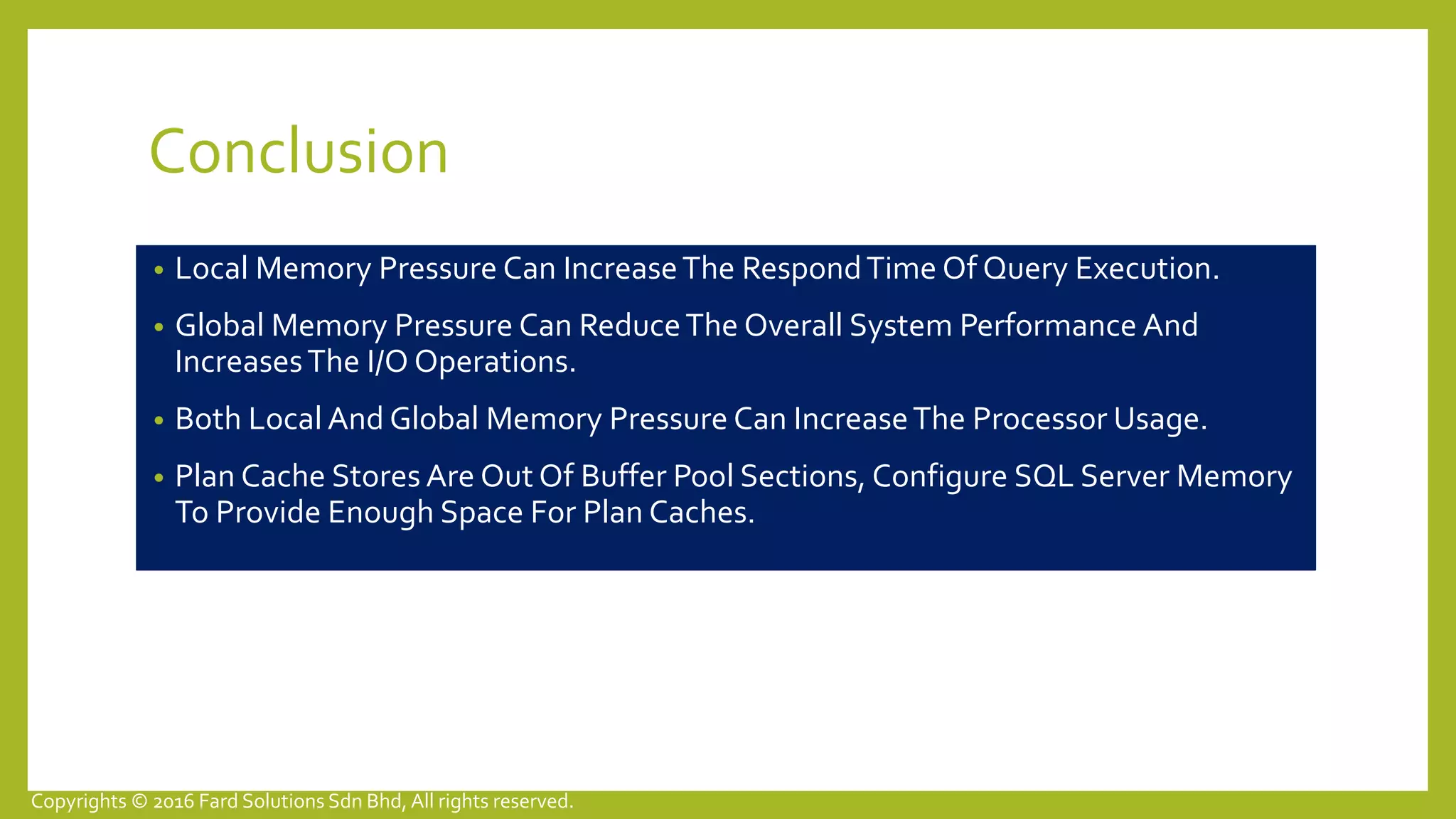 SQL Server Memory Pressure | PPT