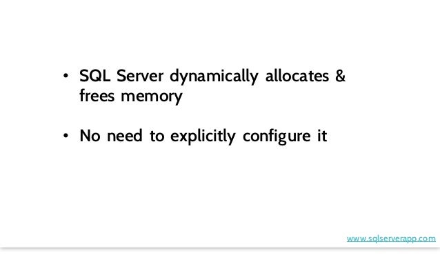Introduction to SQL Server Memory Management - for the DBA Introduction to SQL Server Memory Management - for the DBA