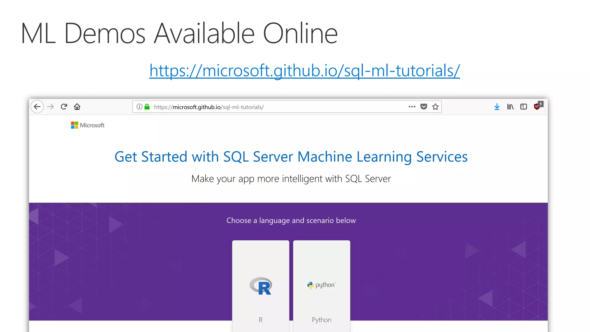 SQL Server 2017 Machine Learning Services | PDF