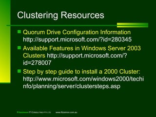 Sql Server On A Cluster | PPT