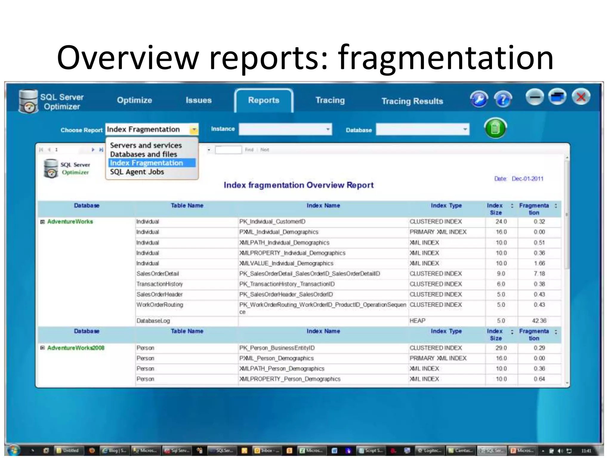Sql Server Optimizer Screenshots | PPT