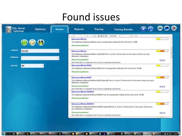 Sql Server Optimizer Screenshots | PPT