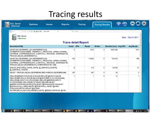 Sql Server Optimizer Screenshots | PPT