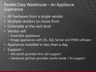 Microsoft SQL Server - Parallel Data Warehouse Presentation | PPTX