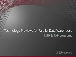 Microsoft SQL Server - Parallel Data Warehouse Presentation | PPT