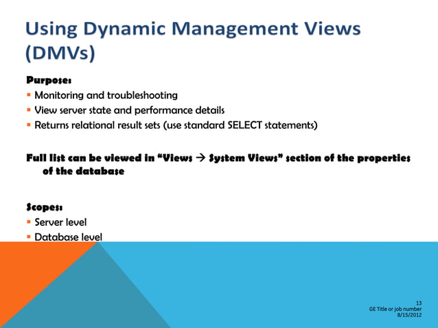SQL Server Performance Tuning Baseline | PPT