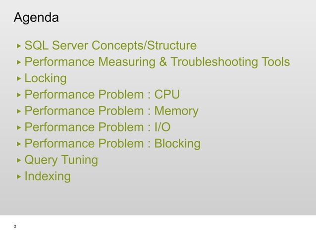 Sql server performance tuning and optimization | PPT