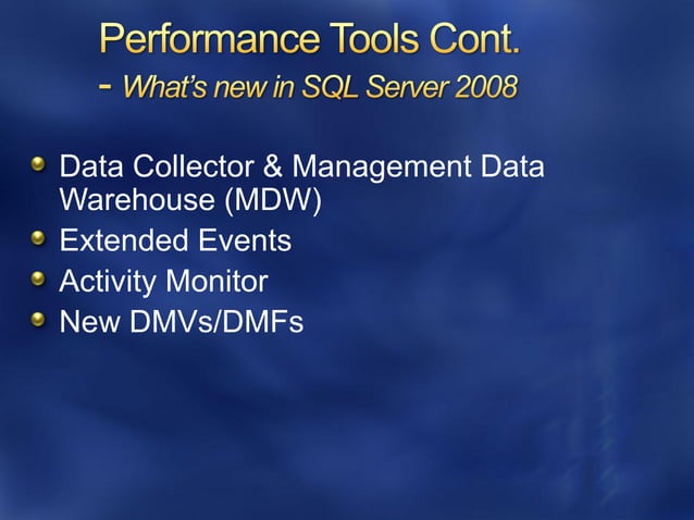 SQL Server Performance Analysis | PPT