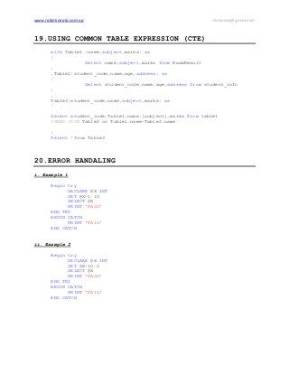 Sql server query collection | PDF