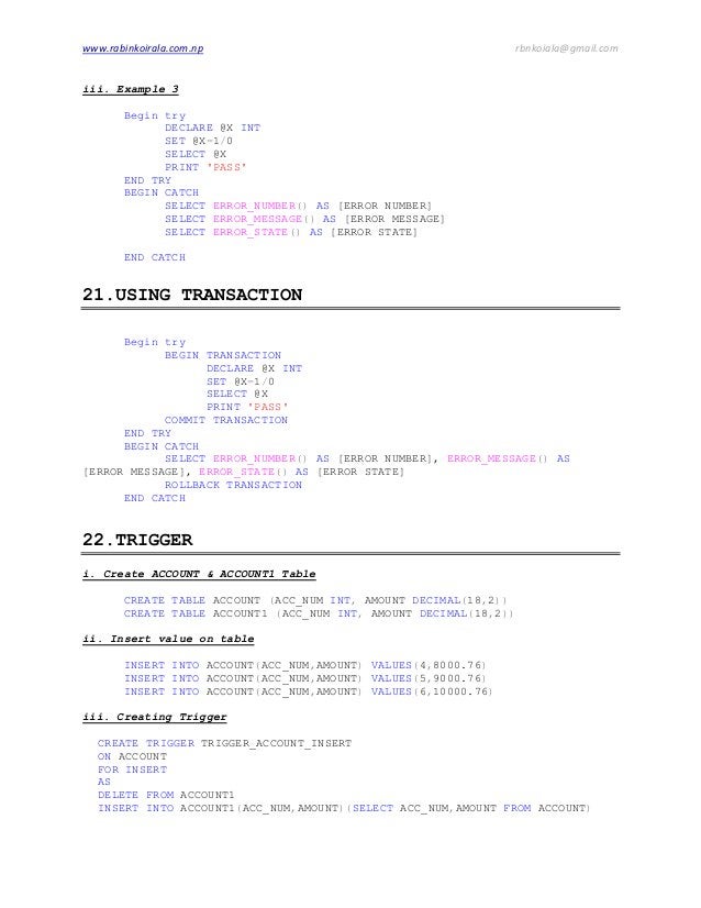 Sql server query collection | PDF