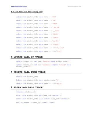 Sql server query collection | PDF