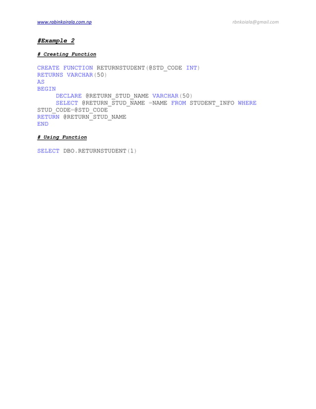 Sql server query collection | PDF