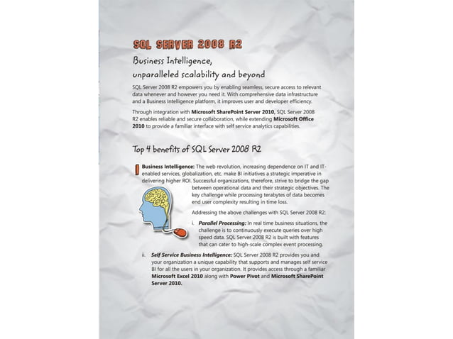 Microsoft SQL Server 2008 R2 - SQL Server R2 Product Brochure | PPT