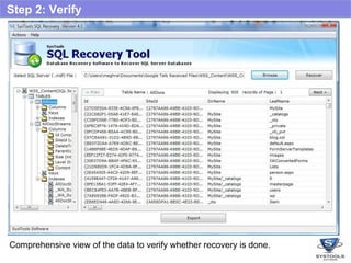 Sql Server Recovery Overview | PPT