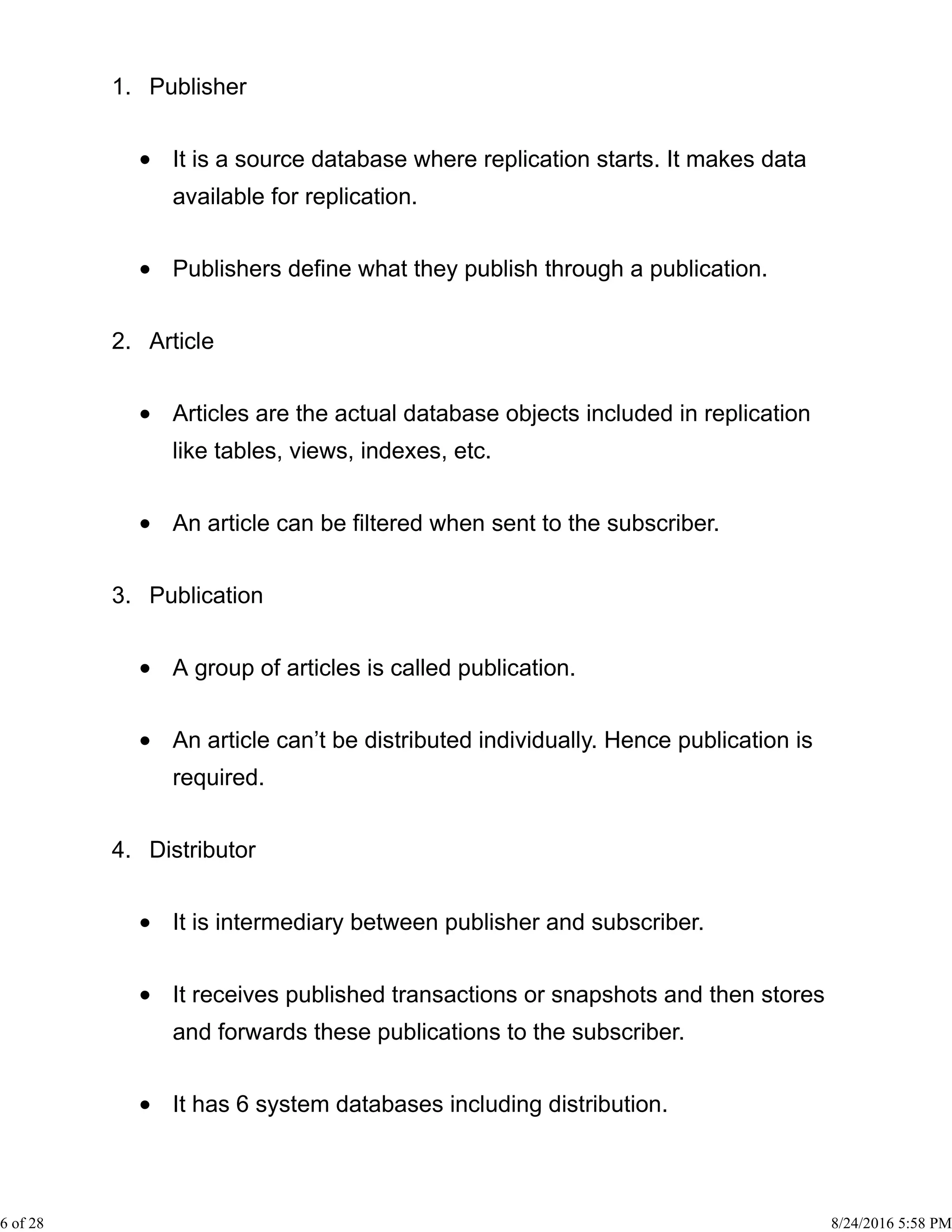Sql server replication step by step | PDF