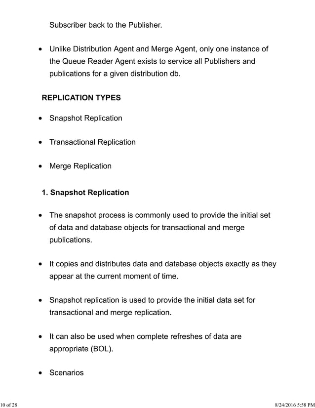 Sql server replication step by step | PDF | Databases | Computer Software and Applications