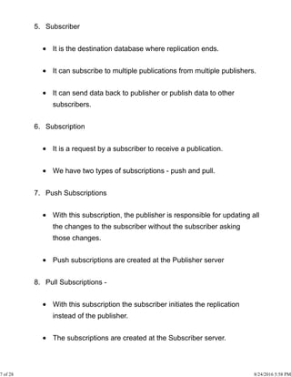 Sql server replication step by step | PDF