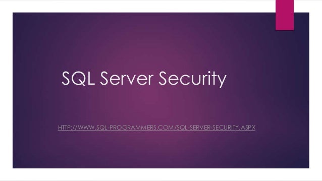 Sql server security
