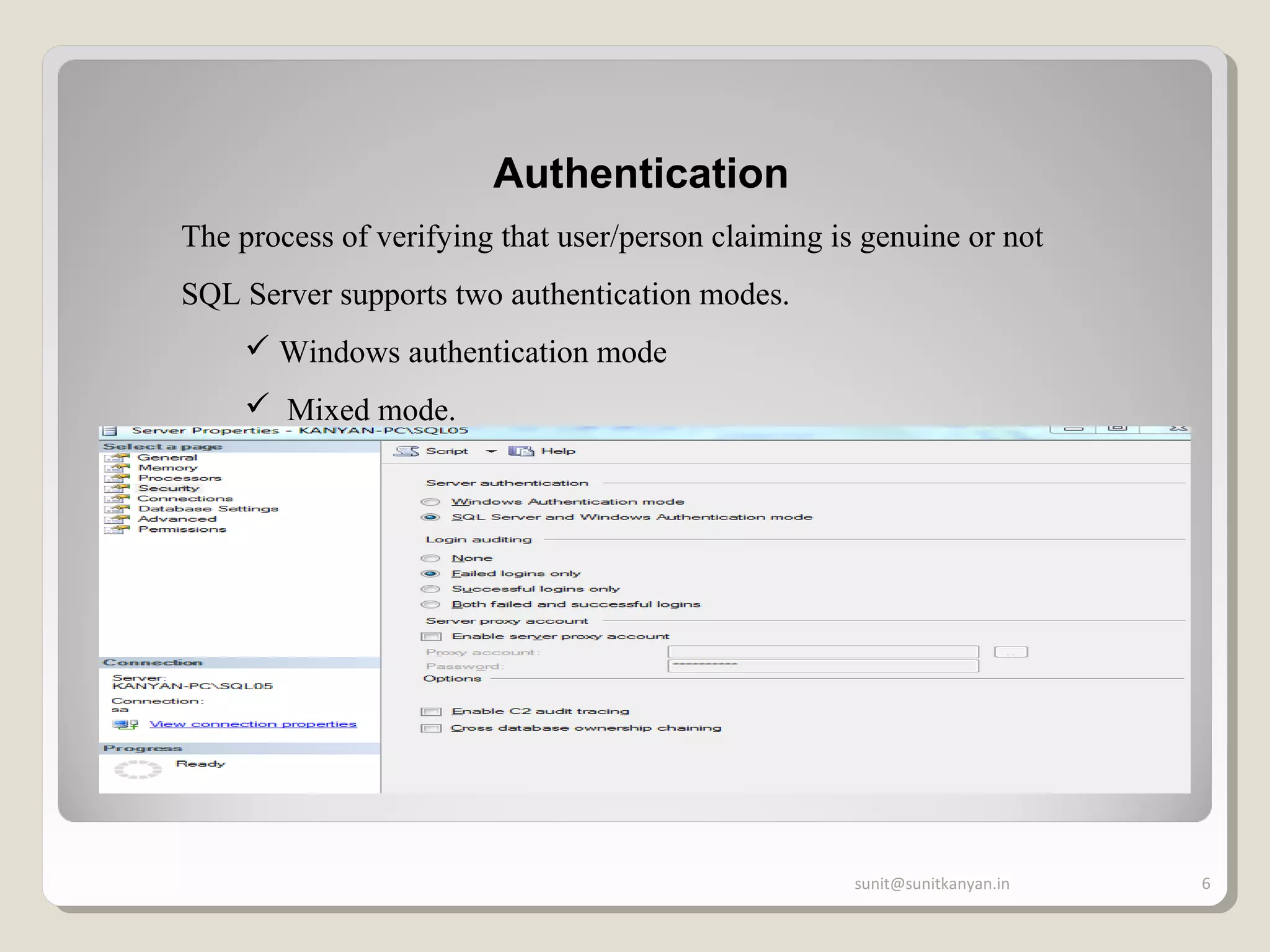 SQL Server Security | PPT | Databases | Computer Software and Applications