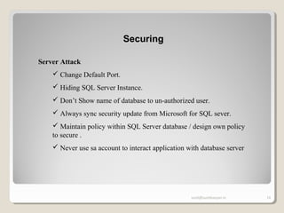 SQL Server Security | PPT